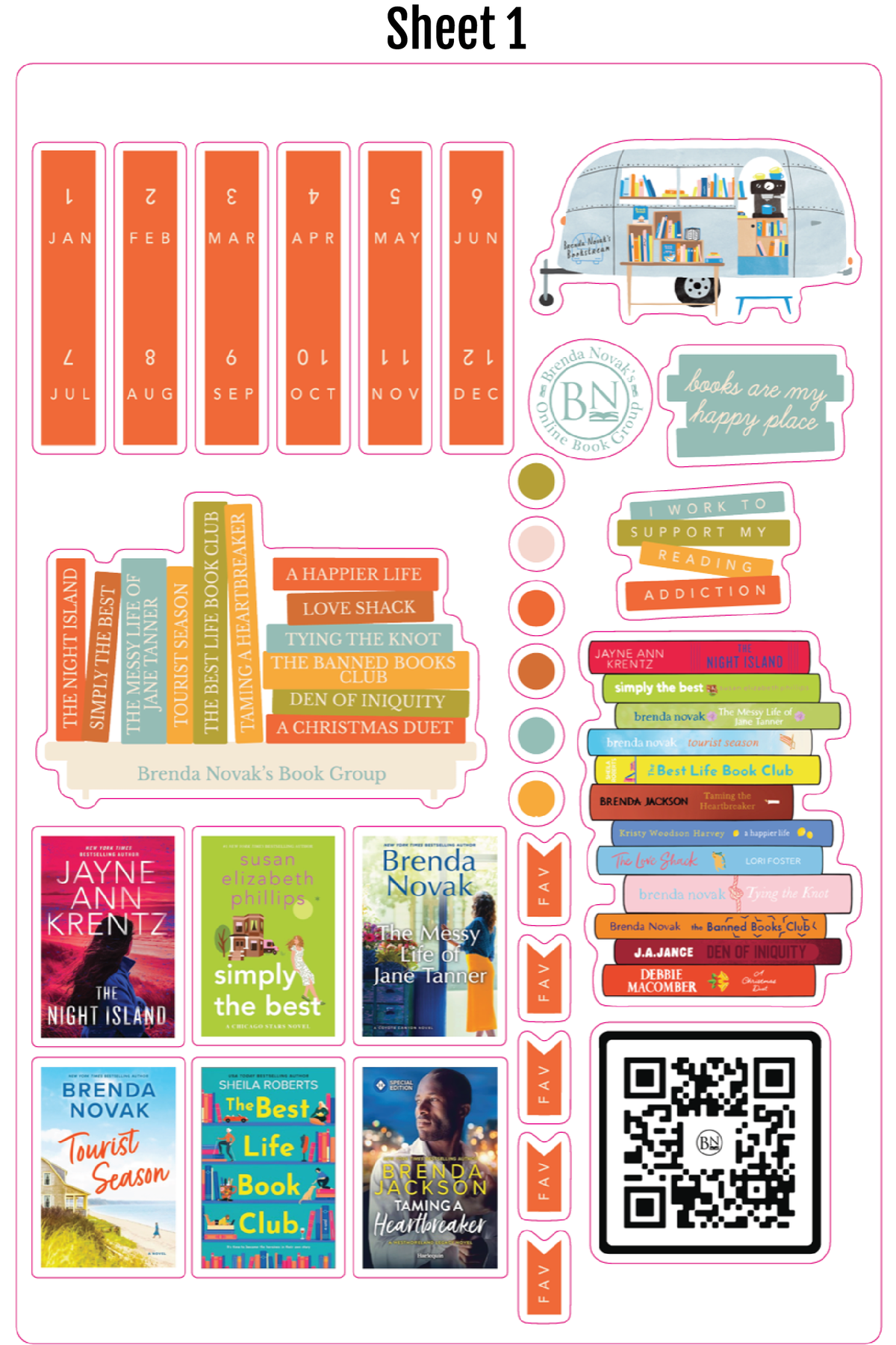 Bookish Sticker Sheet - Cute Bookish Stickers For Booklovers – The ...